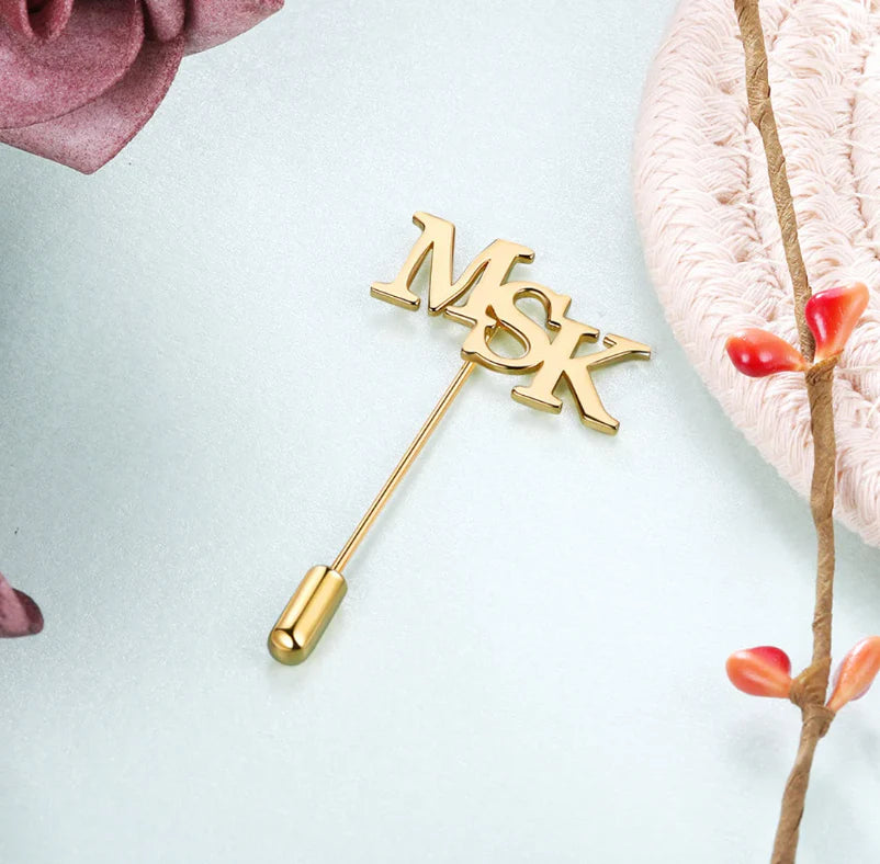 Custom Name Brooch Long lapel Pin | Buy Online in India | Good Objects